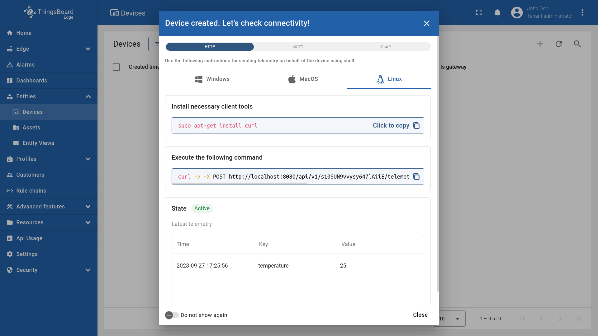 Getting started with ThingsBoard Edge | ThingsBoard Edge